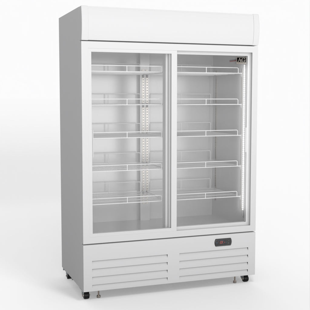 AG 1101L Double Sliding Door Upright Display Fridge - Glass Door DF110 ...